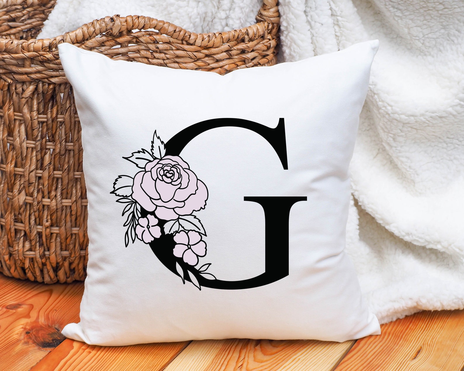 Botanical Font Svg Floral Letter G Svg Floral Alphabet G | Etsy Canada
