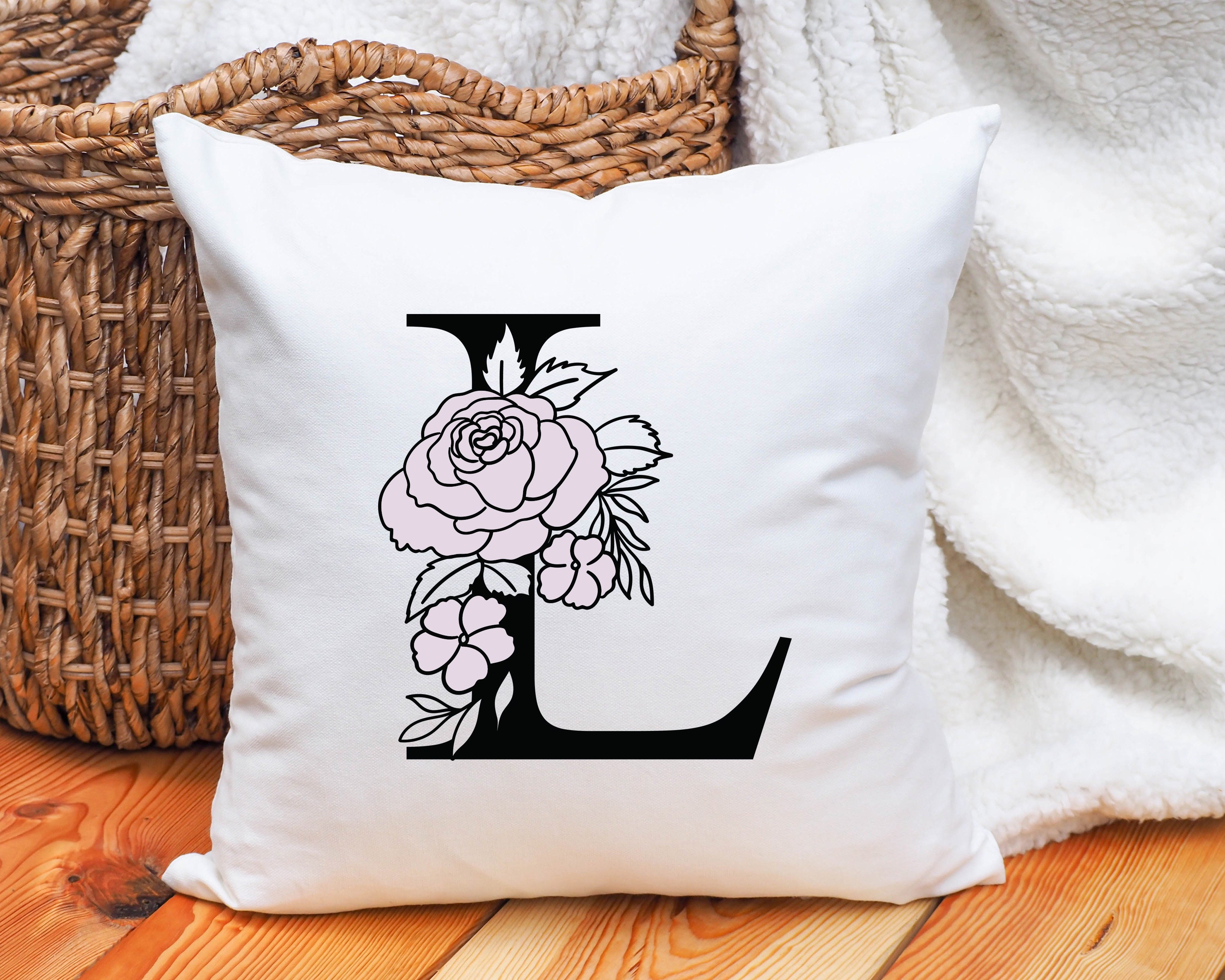 Botanical Font Svg Floral Letter L Svg Floral Alphabet L | Etsy Canada