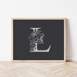 Botanical Font Svg, Floral Letter L Svg, Floral Alphabet L Svg, Initial ...