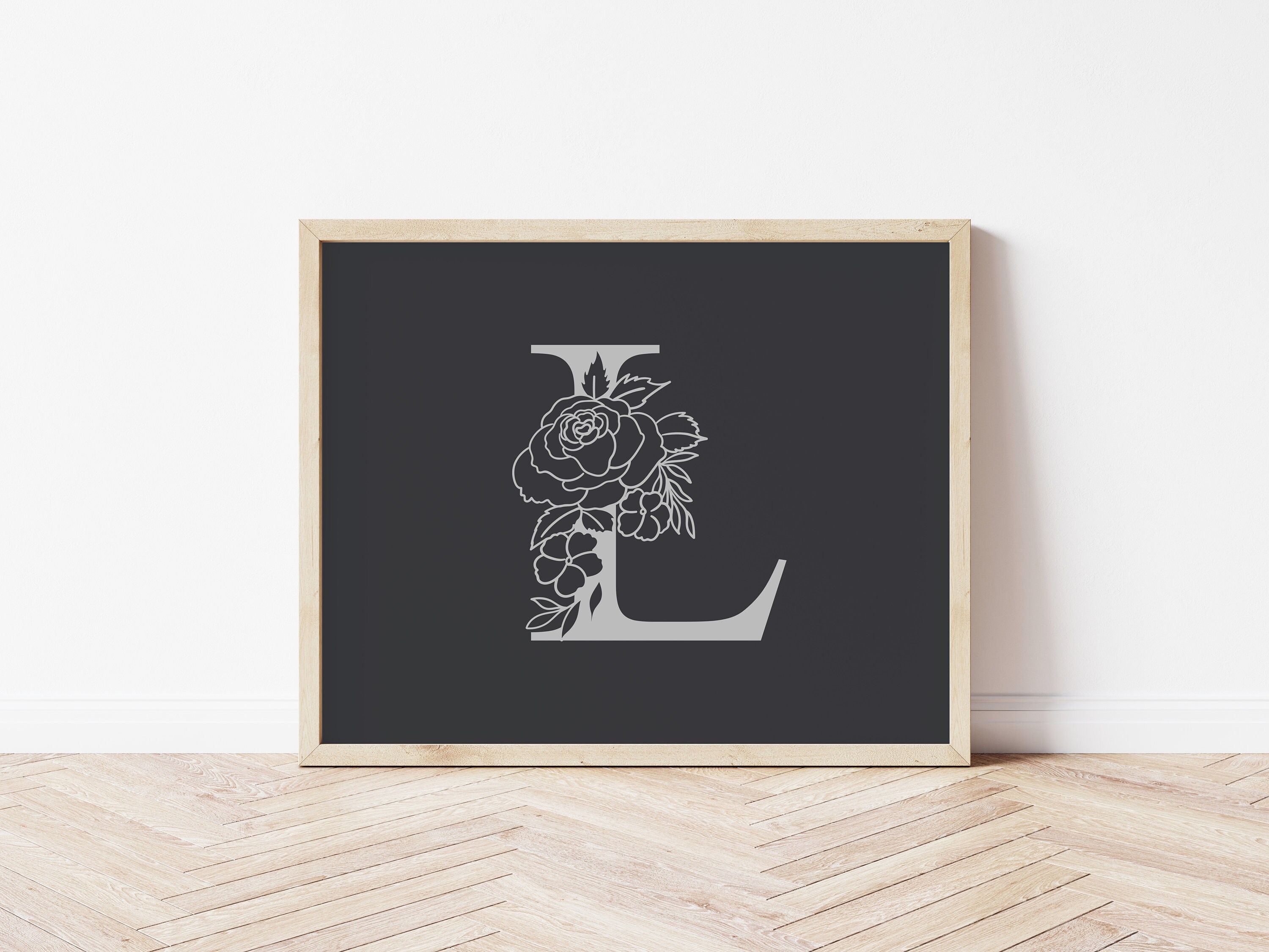 Botanical Font Svg Floral Letter L Svg Floral Alphabet L | Etsy Canada