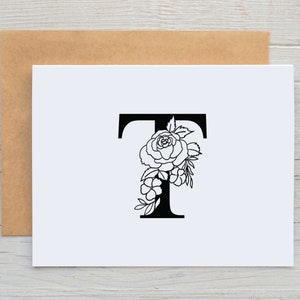 Botanical Letter Svg, Floral Letter T Svg, Floral Alphabet T Svg ...