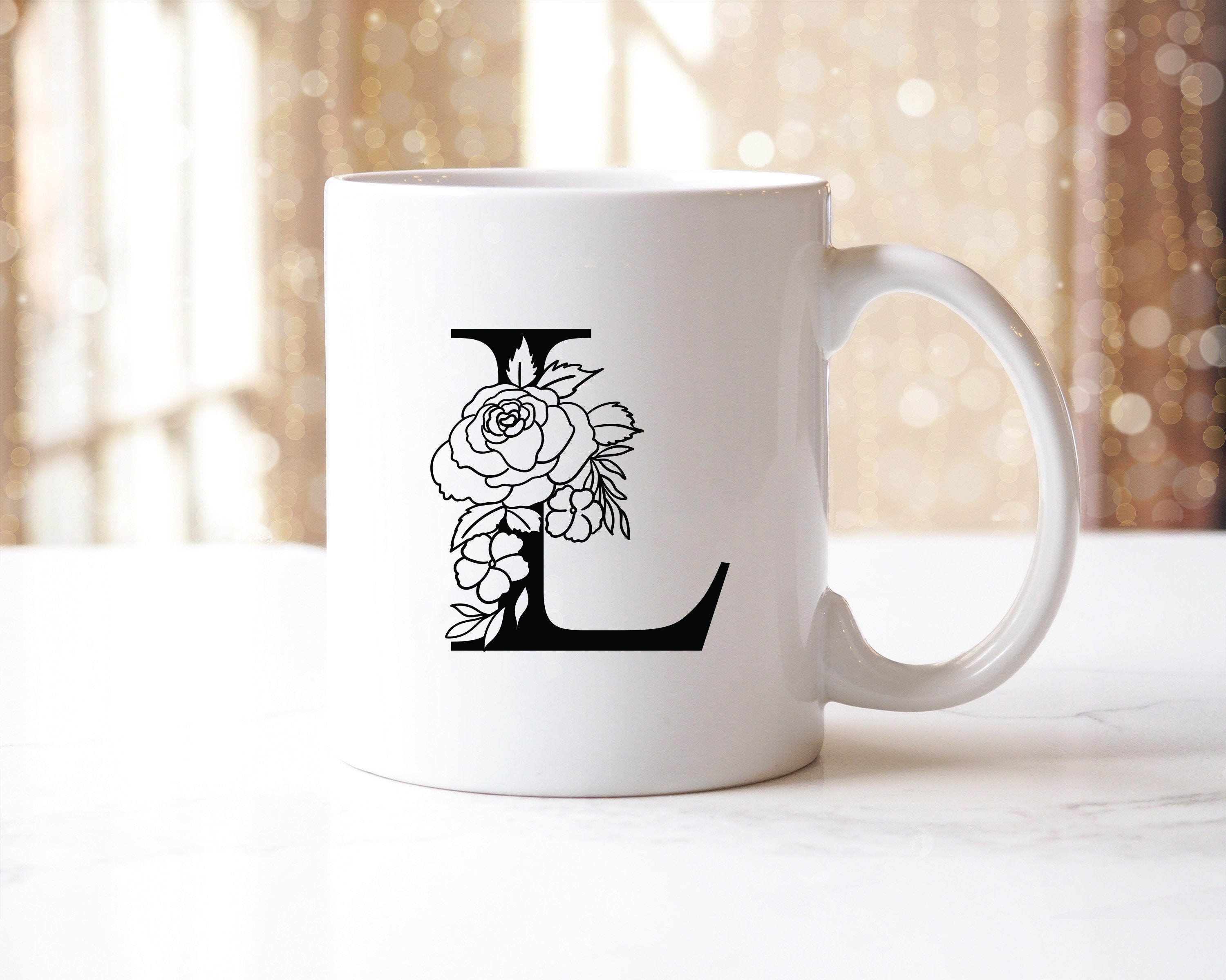 Botanical Font Svg, Floral Letter L Svg, Floral Alphabet L Svg, Initial ...