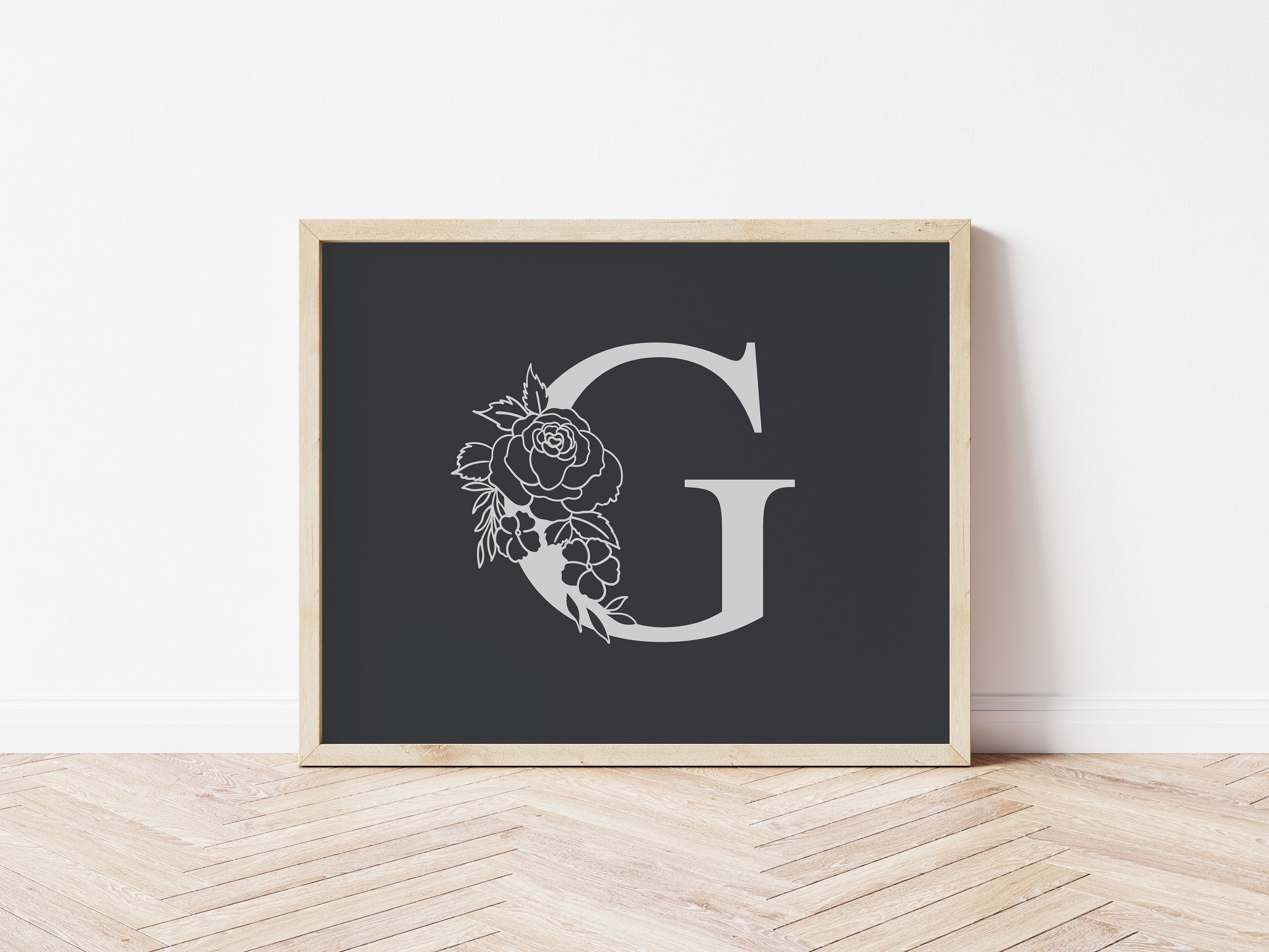 Botanical Font svg Floral Letter G svg Floral Alphabet G | Etsy