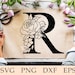 Floral Alphabet Svg, Floral Letter R Svg, Floral Alphabet R Svg ...