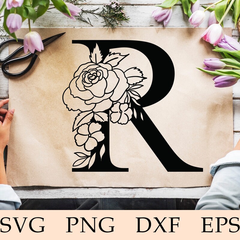 R Svg - Etsy