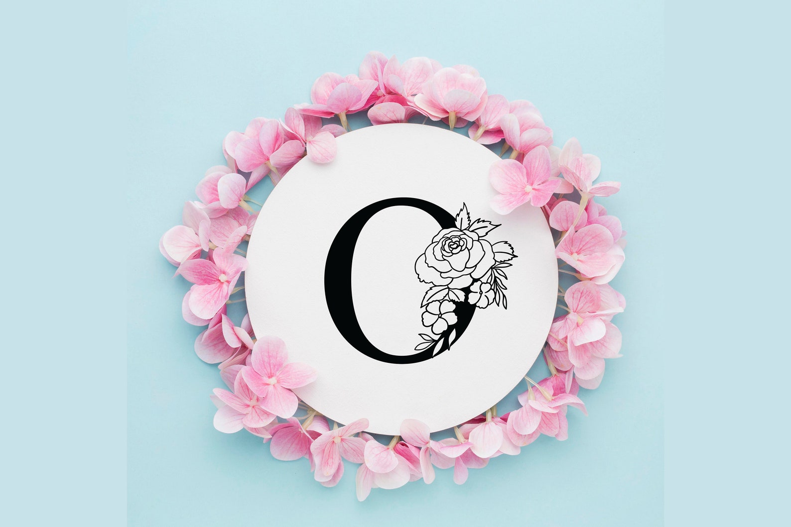 Flower Alphabet Svg Floral Letter O Svg Floral Alphabet O - Etsy