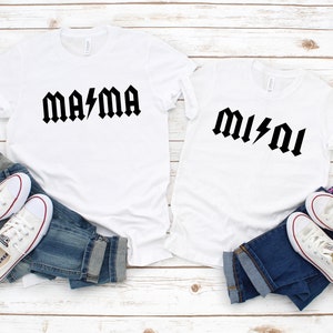 Mama and Mini Svg, Rock & Roll Mama, Mama and Me, Rocker Mom,mom and ...