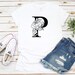 Botanical Font Svg, Floral Letter P Svg, Floral Alphabet P Svg, Initial ...