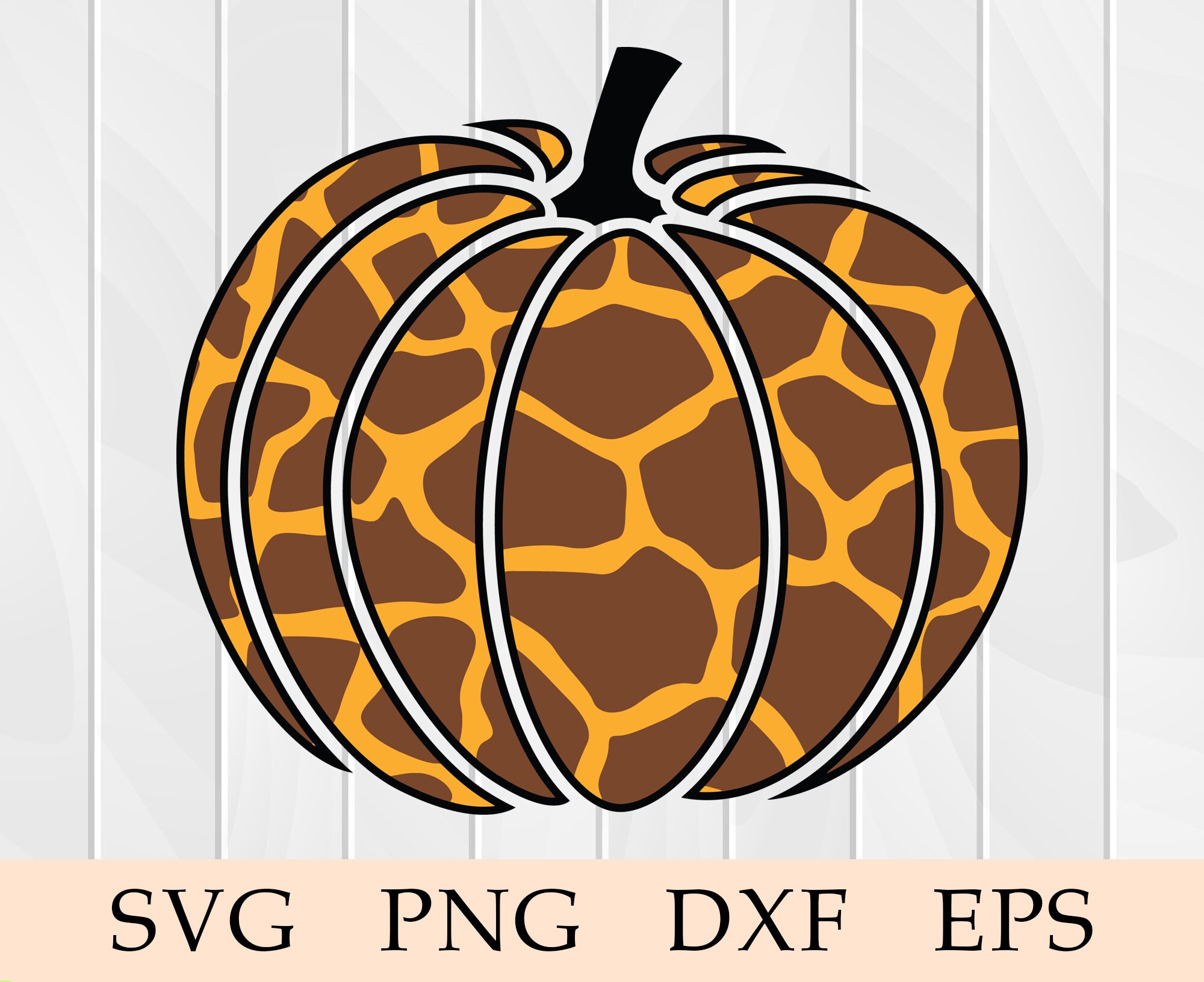 Giraffe Stencil Pumpkin