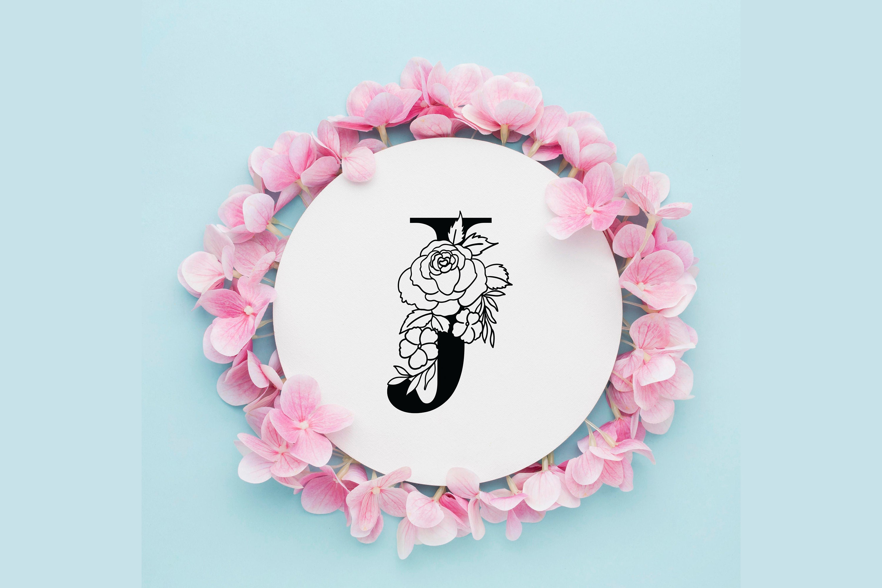 Flower Alphabet Svg Floral Letter J Svg Floral Alphabet J | Etsy Australia