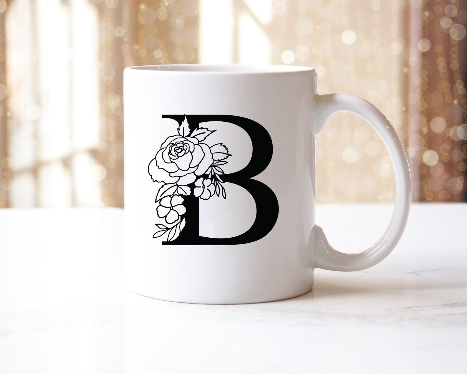 Floral Letter B Svg Floral Alphabet B Svg Initial B Svg | Etsy