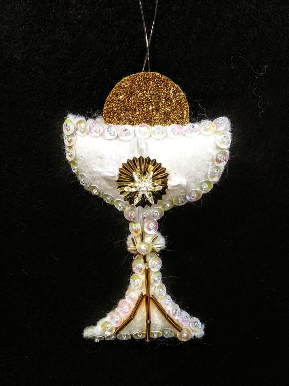 Made to Order Chrismon Christmas Ornaments Hand Made Set of White and ...