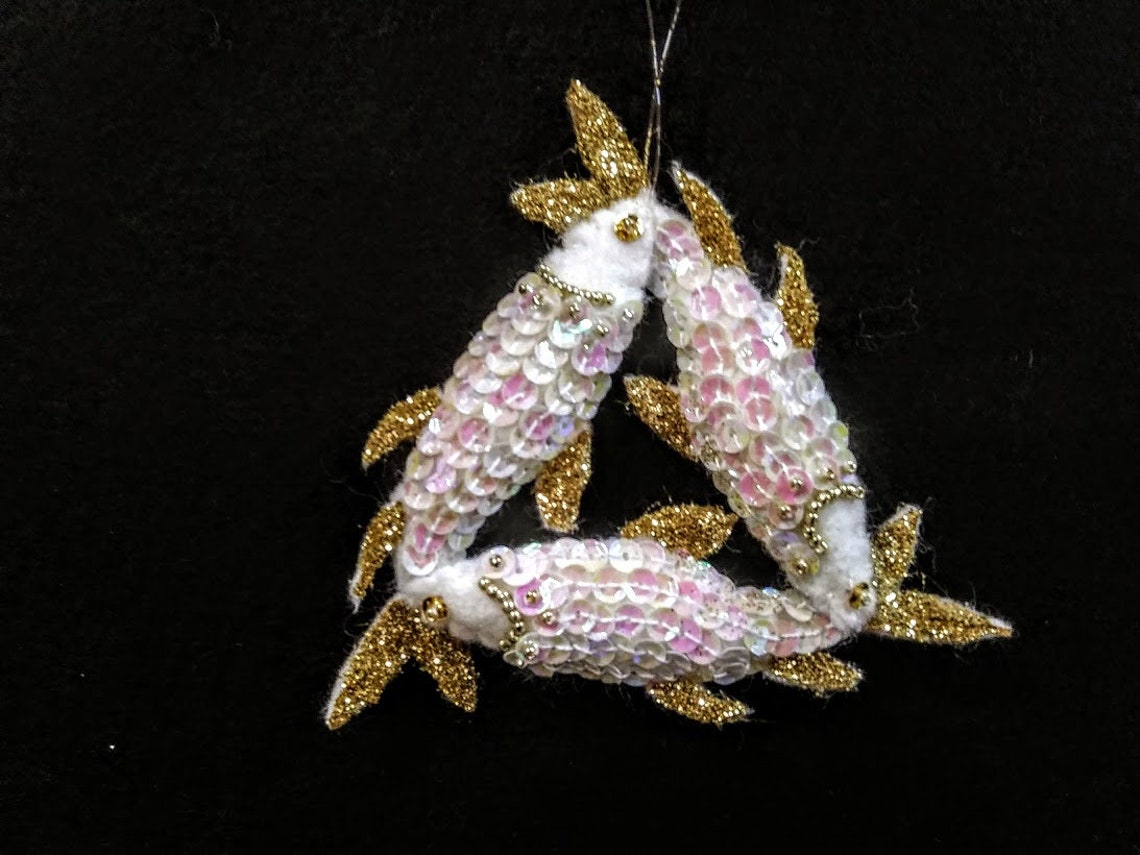 Made to Order Chrismon Christmas Ornaments Hand Made Set of White and ...