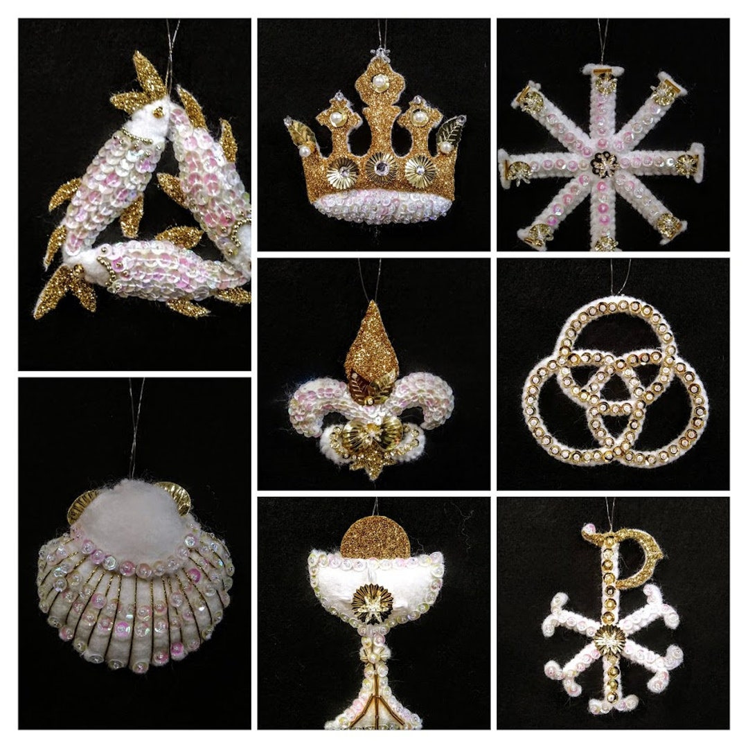 Made to Order Chrismon Christmas Ornaments Hand Made Set of - Etsy