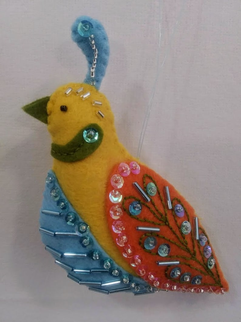 12 Days of Christmas Handmade Felt Ornament Set of 2 Partridge and Pear ...