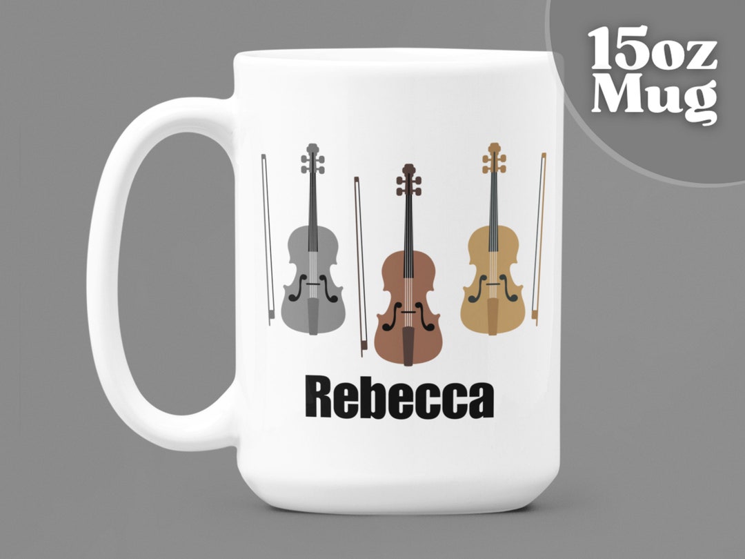 Personalized Gift Personalized 15oz Coffee Mug Violin Mug Violin Gifts ...