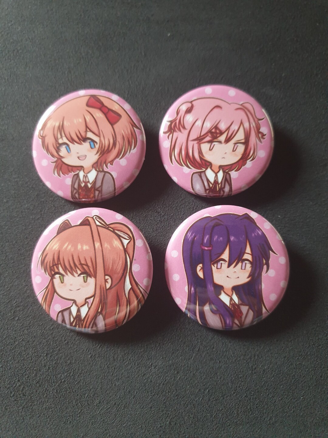 Doki Doki Literature Club Buttons & Stickers Set - Etsy