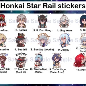 Honkai Star Rail Stickers - Etsy