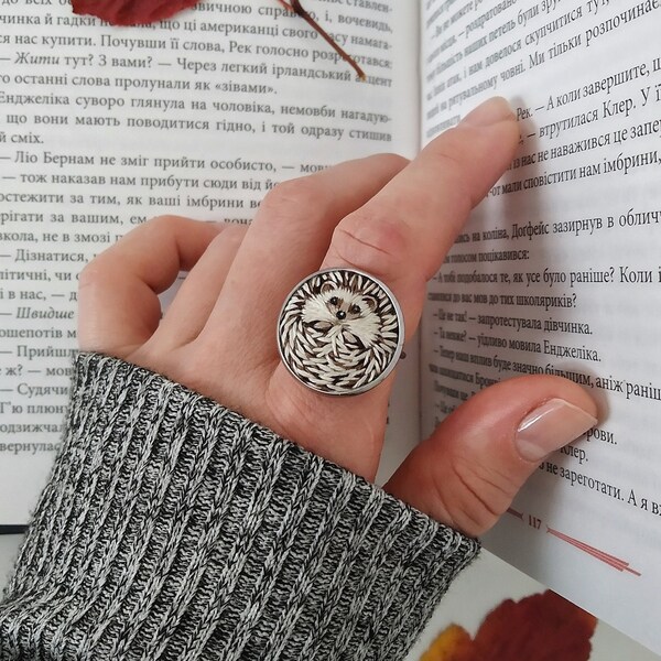 Hedgehog Ring - Etsy