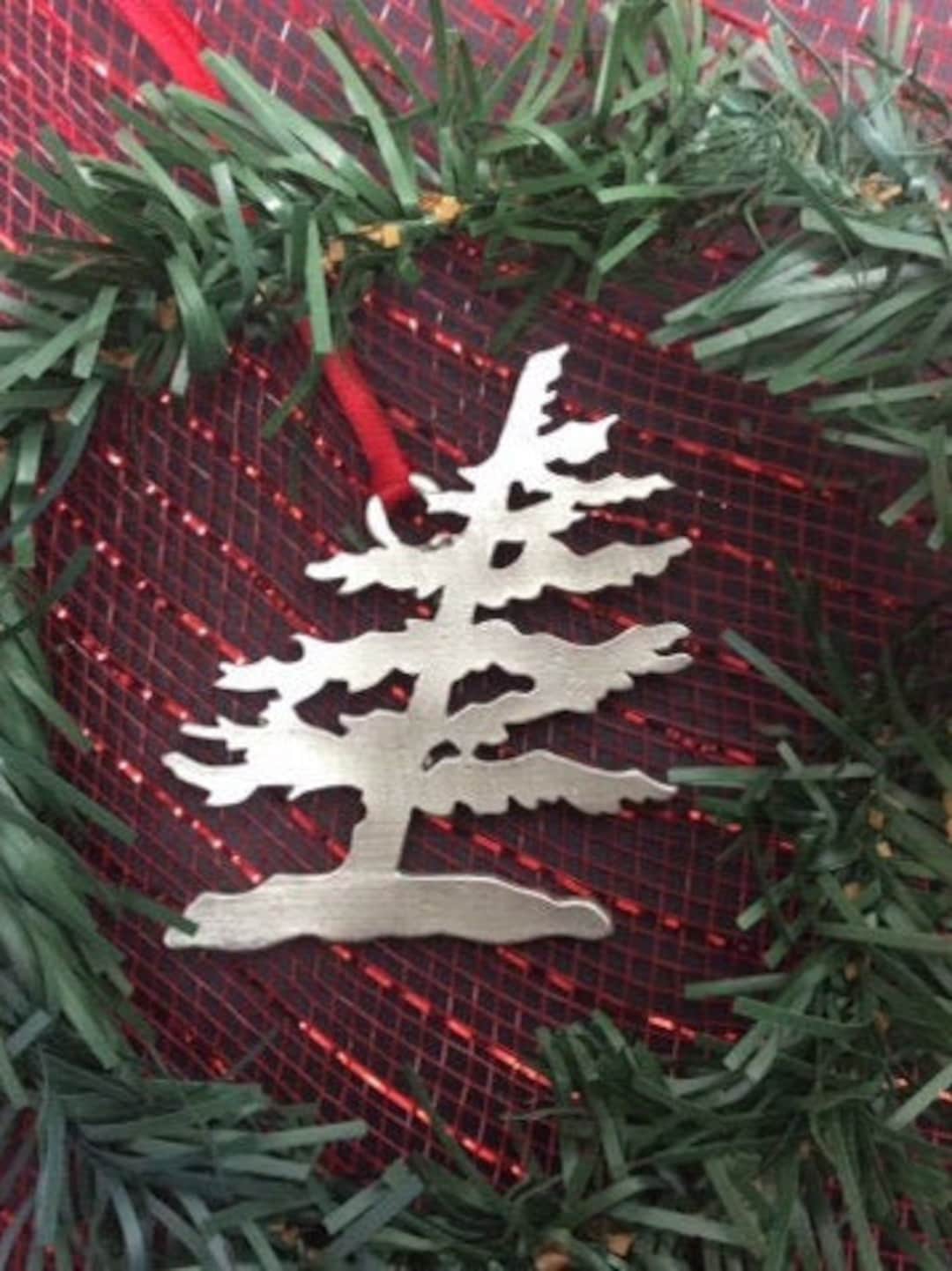 Wind Swept Pine Pewter Christmas Ornament Christmas Tree Decorations ...