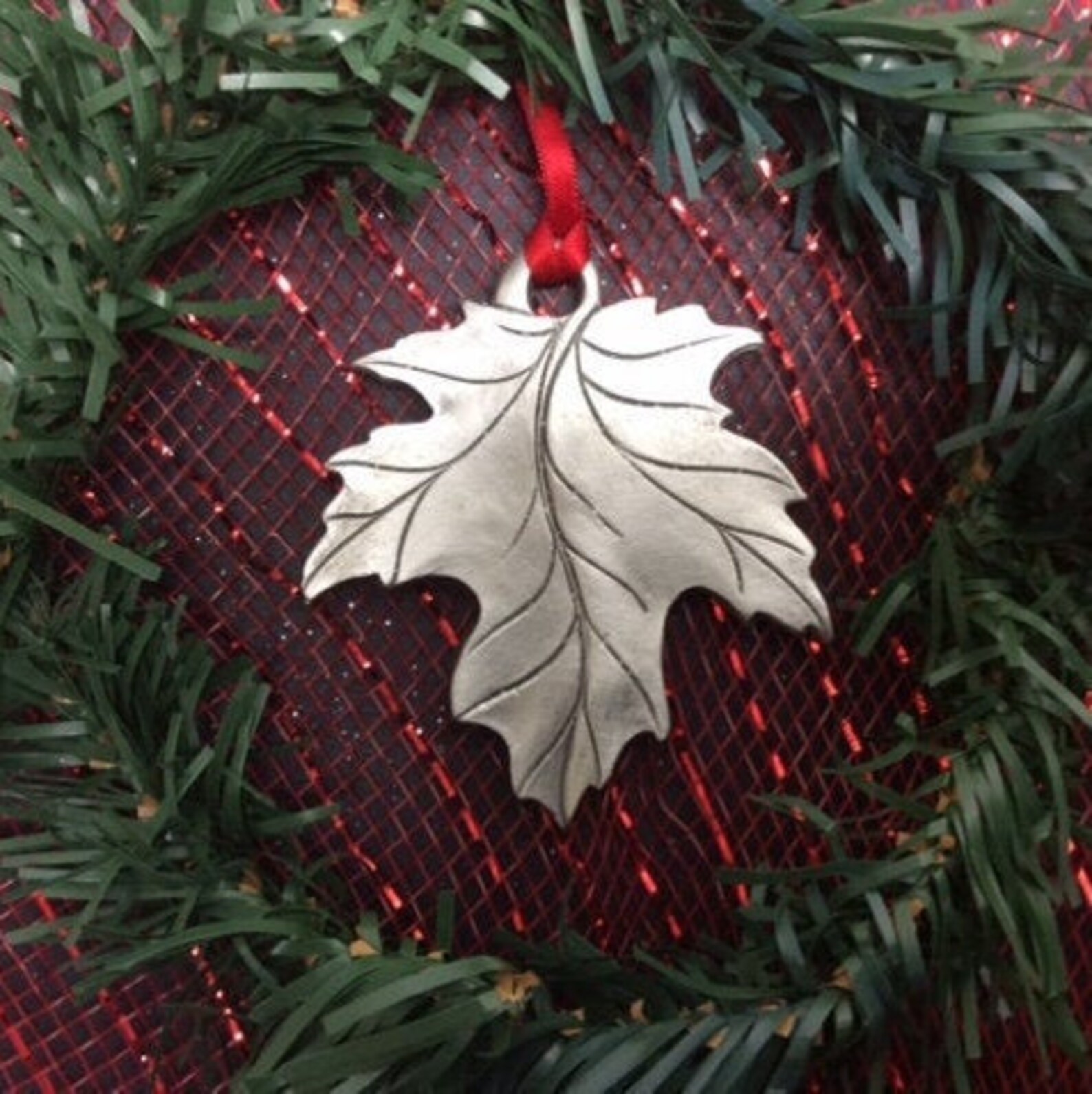 Maple Leaf Pewter Christmas Ornament Pewter Maple Leaf - Etsy Australia