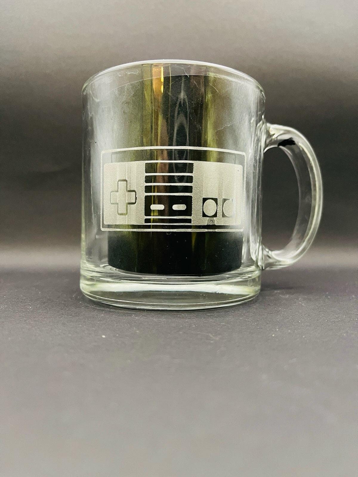 Nes Controller Engraved Retro Video Game Glass Mug - Etsy