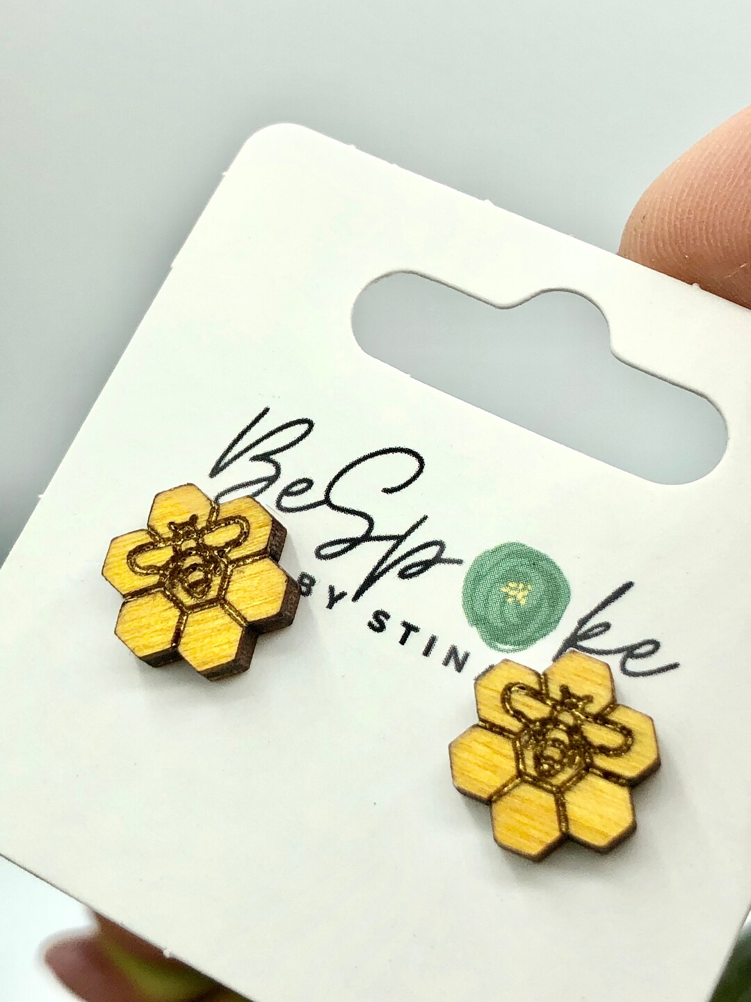 Bumble Bee Honey Comb Studs We Call Clara - Etsy