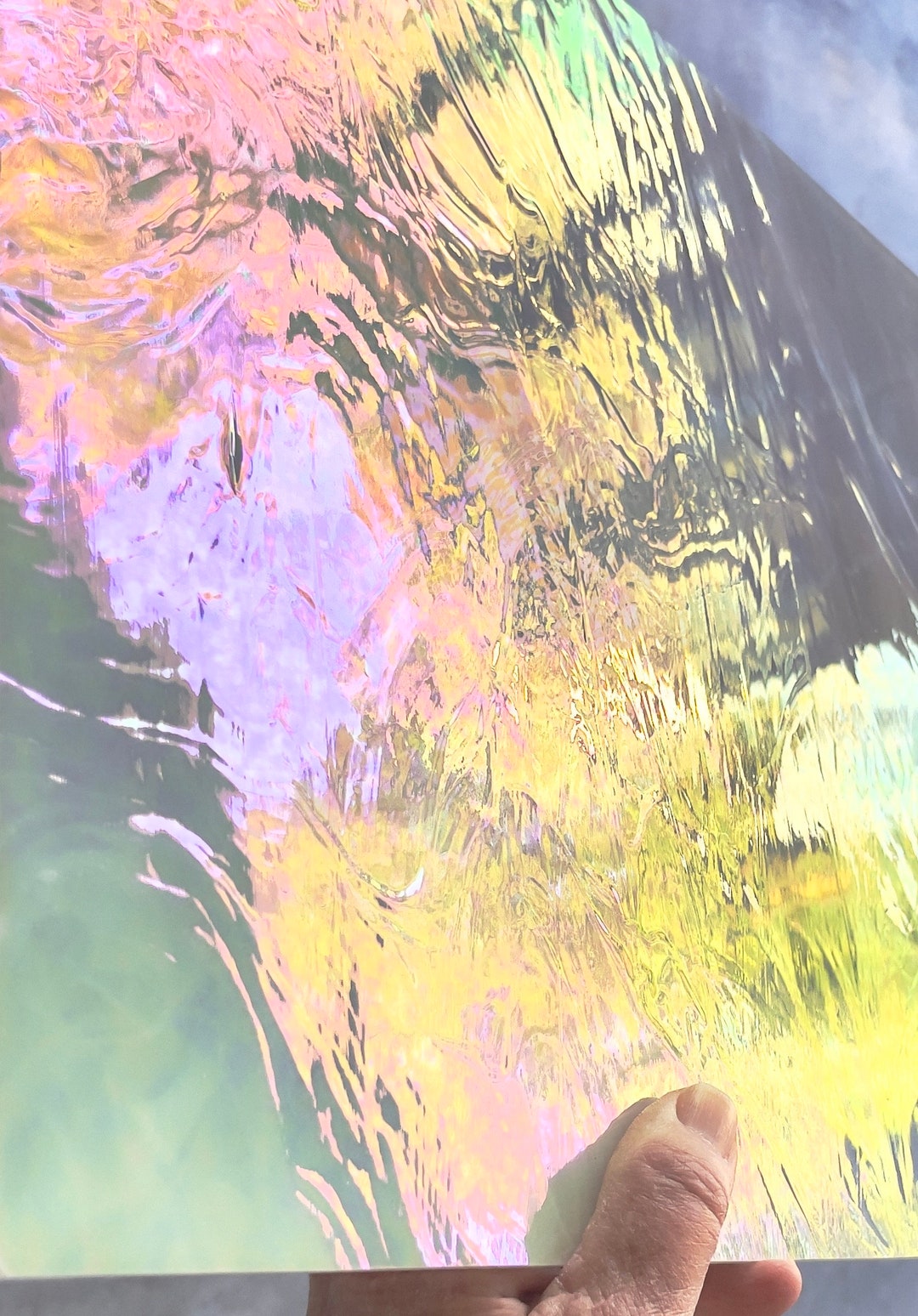 RARE Irid Wispy White Old Spectrum Glass Sheet Iridized - Etsy