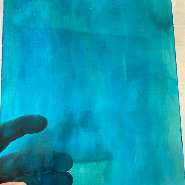 Aqua Stained Glass - Etsy