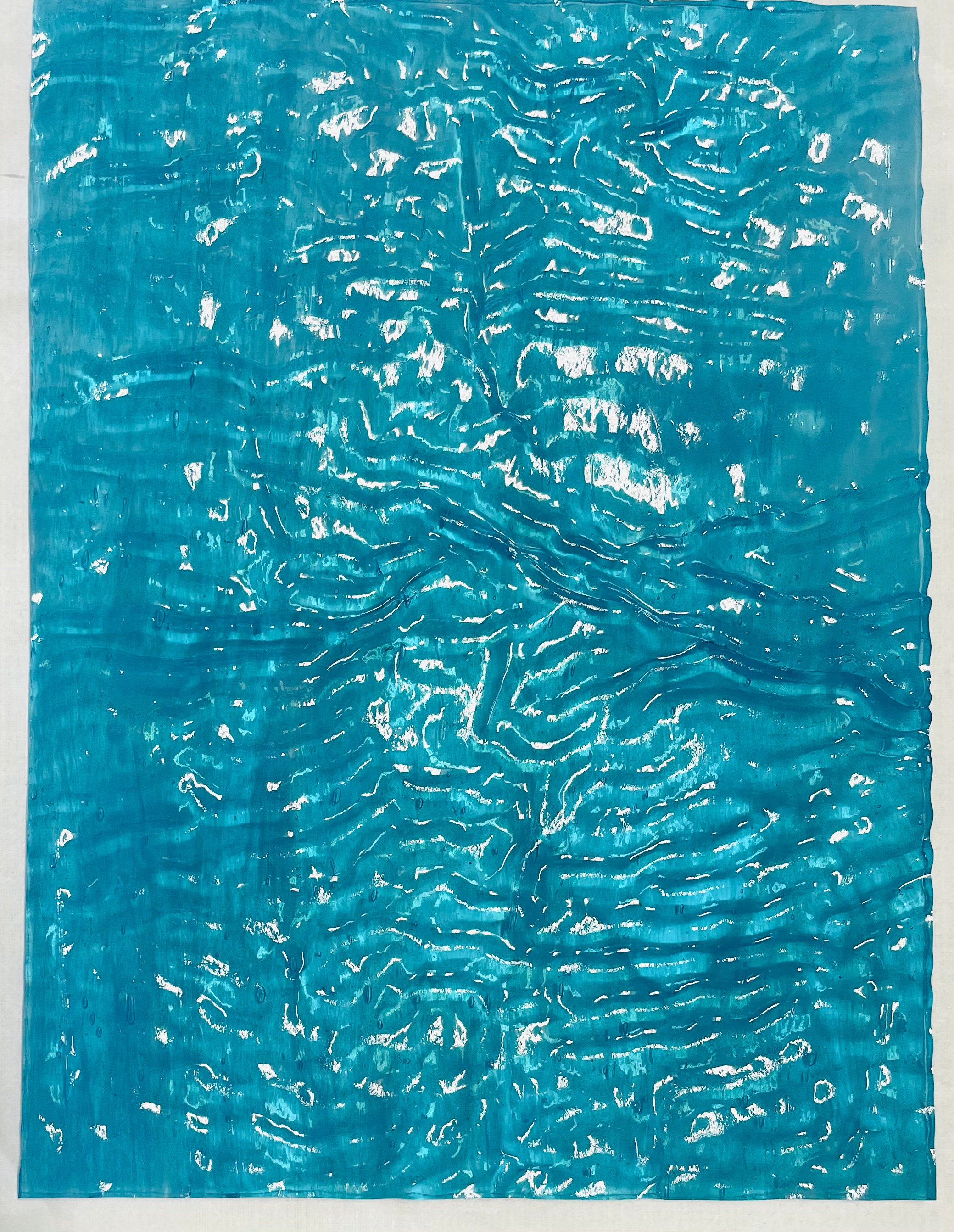 RIPPLE WATER BLUE Glass Sheet Stained Glass P03 | Etsy