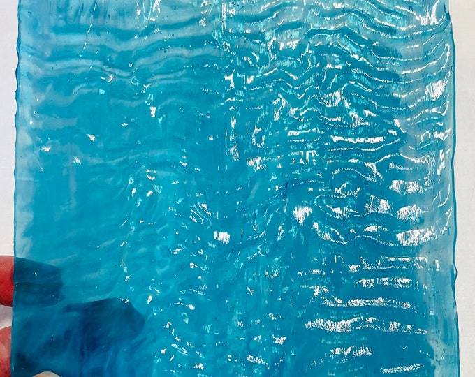 RIPPLE WATER BLUE Glass Sheet Stained Glass F05 - Etsy