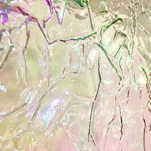 RARE - IRIDIZED KRINKLE Textured Transparent Stained Glass #102 - Etsy