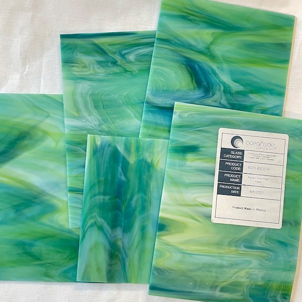 Aqua Stained Glass - Etsy