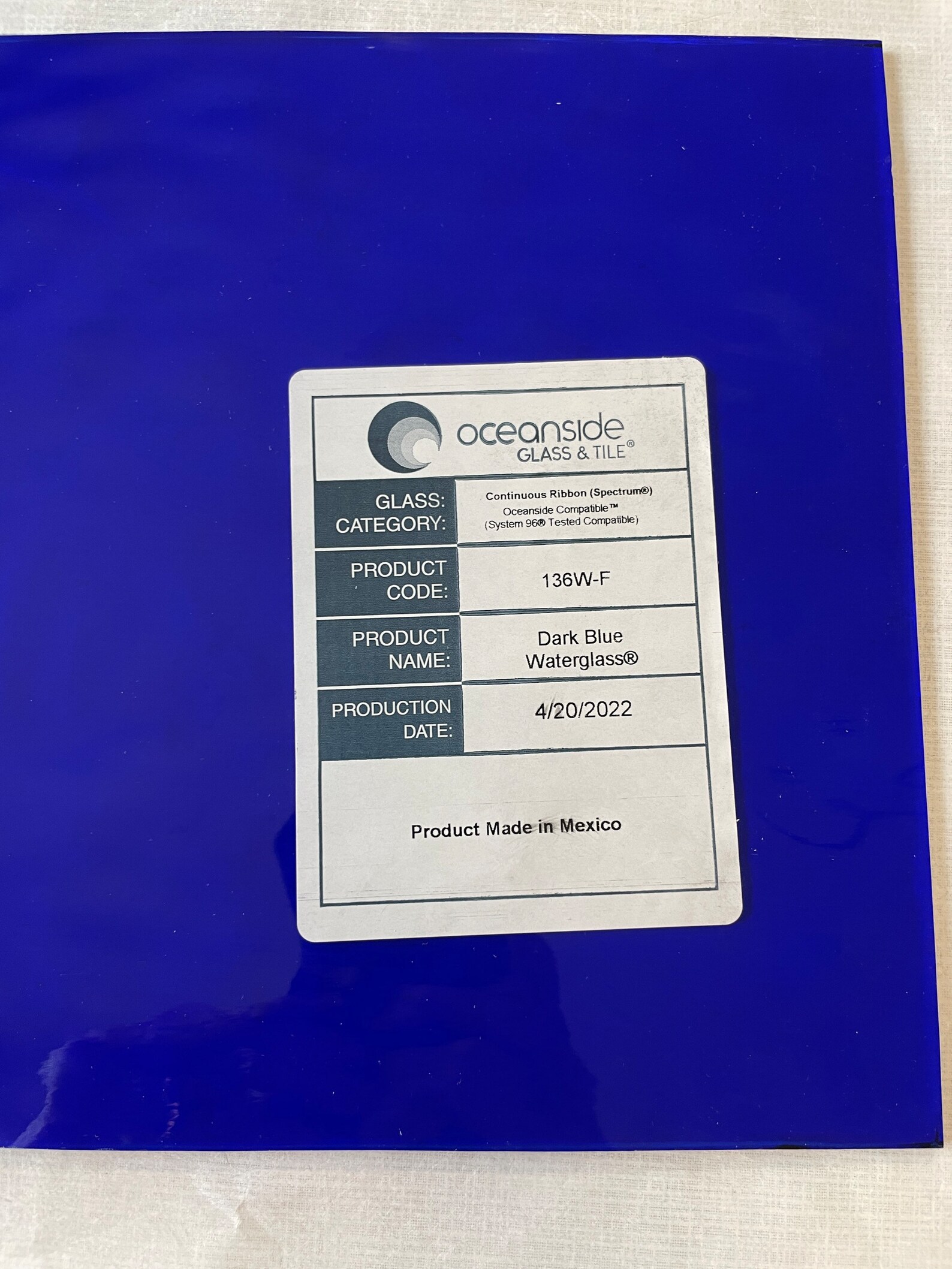 WATERGLASS COBALT Dark Blue Transparent Stained Glass Sheet - Etsy