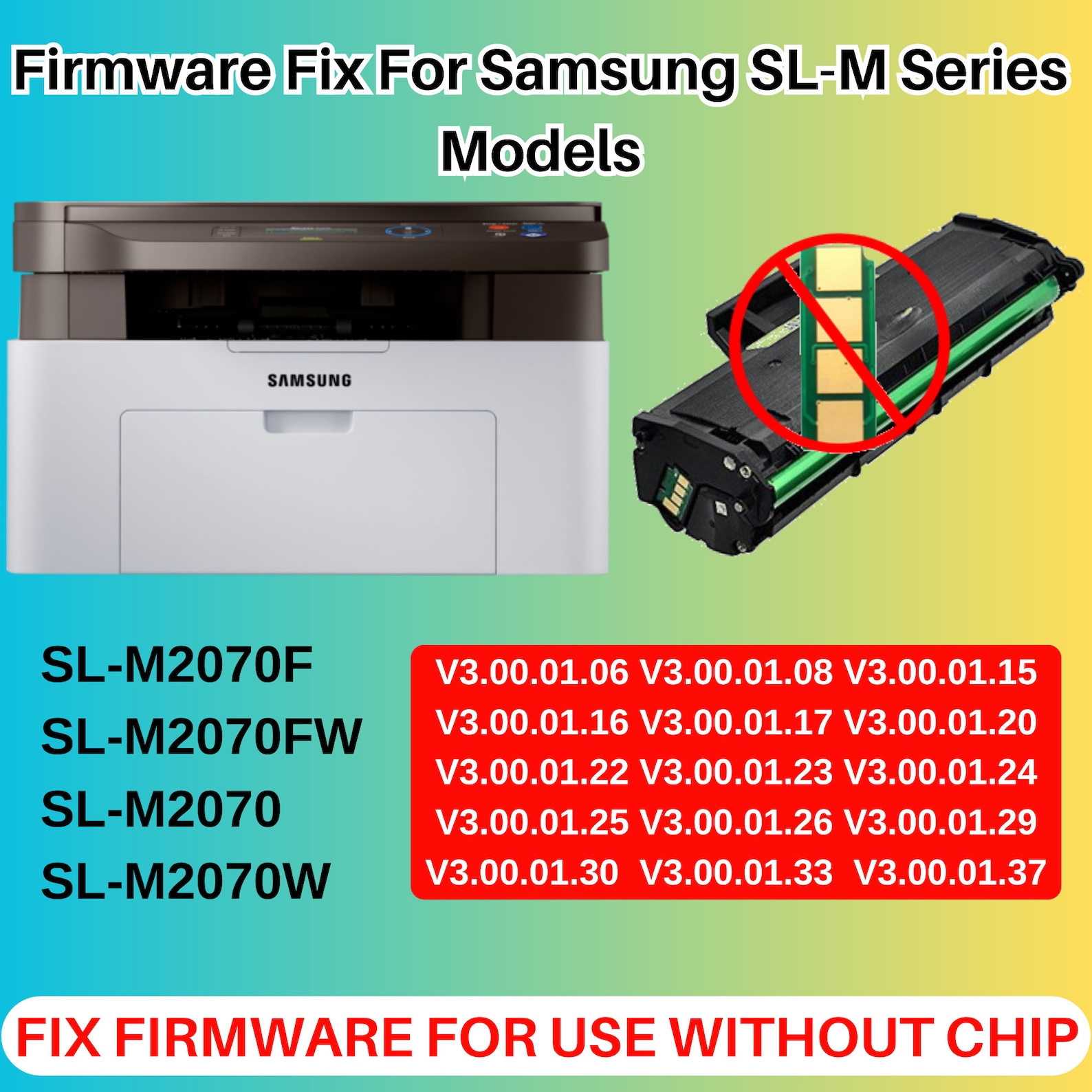 Firmware Fix for Samsung SL-M Series Models - Etsy