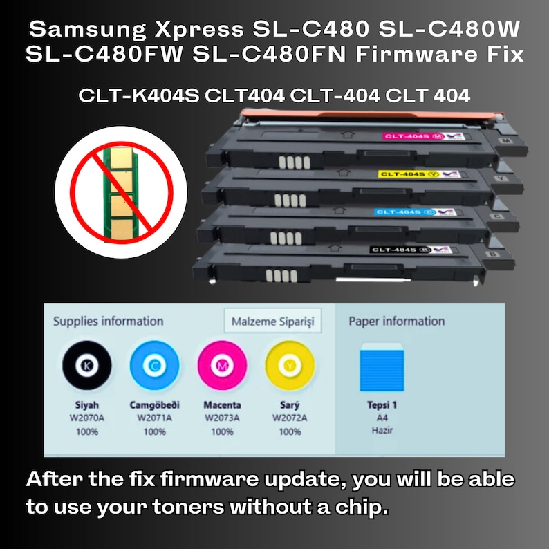 Samsung Xpress SL-C480 Firmware Fix - Etsy
