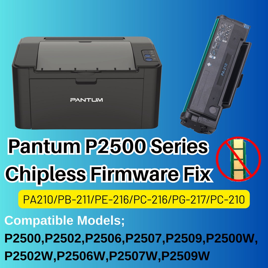 Pantum P2500 P2500W Series Chipless Firmware Fix - Etsy