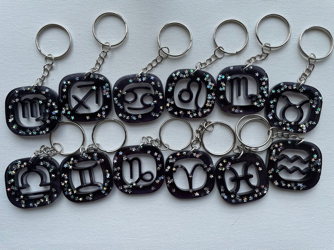Zodiac Sign Keychain | Keychain | Zodiac - Etsy