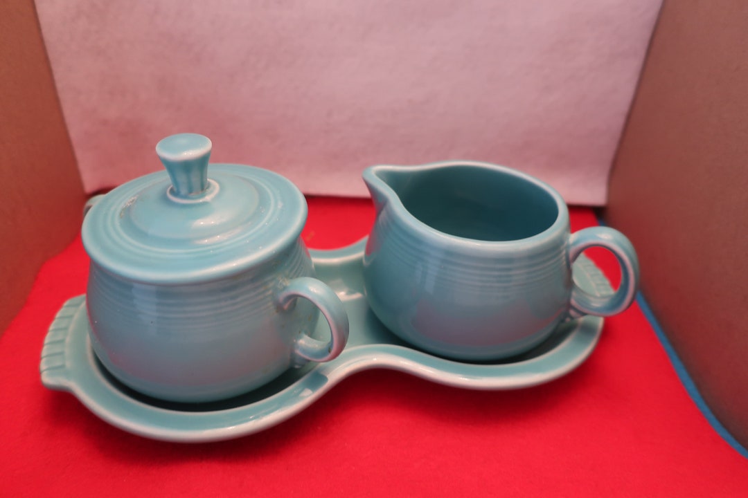 Fiestaware Sugar and Creamer - Etsy