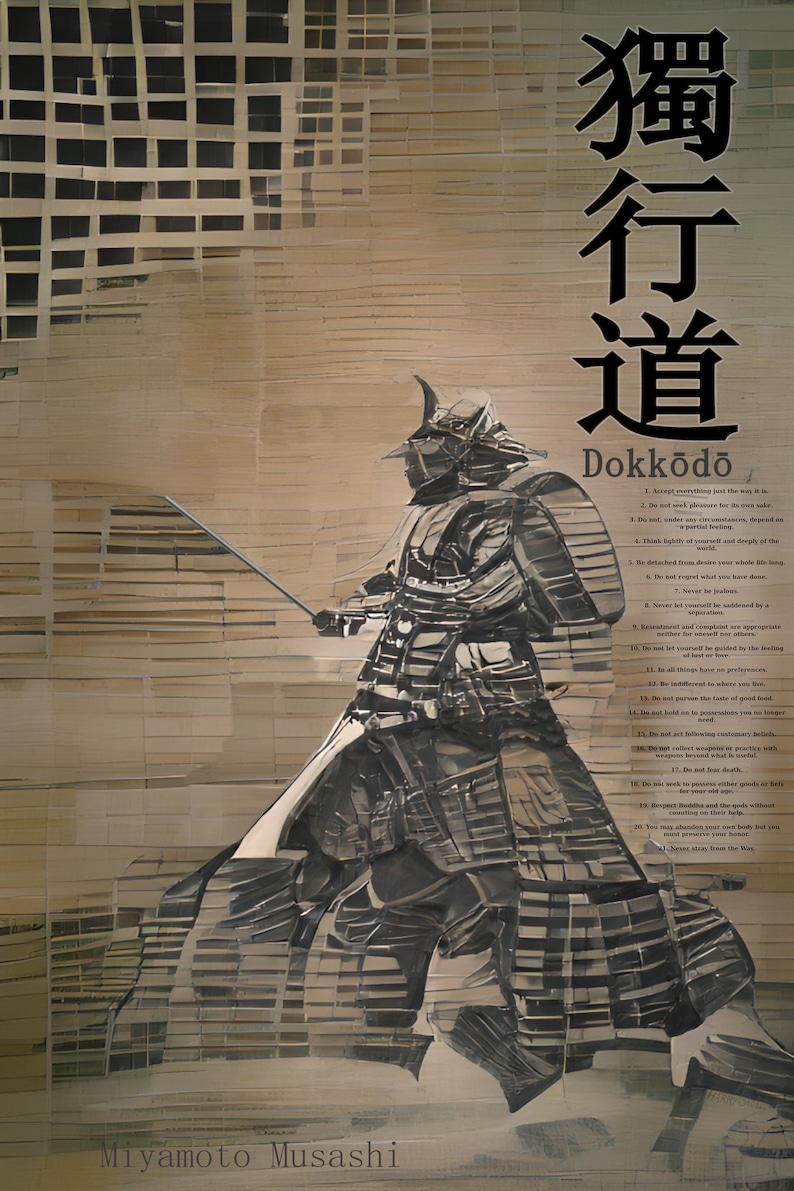 Vintage Dokkodo Samurai Gallery Wall Print / Printable Art - Etsy