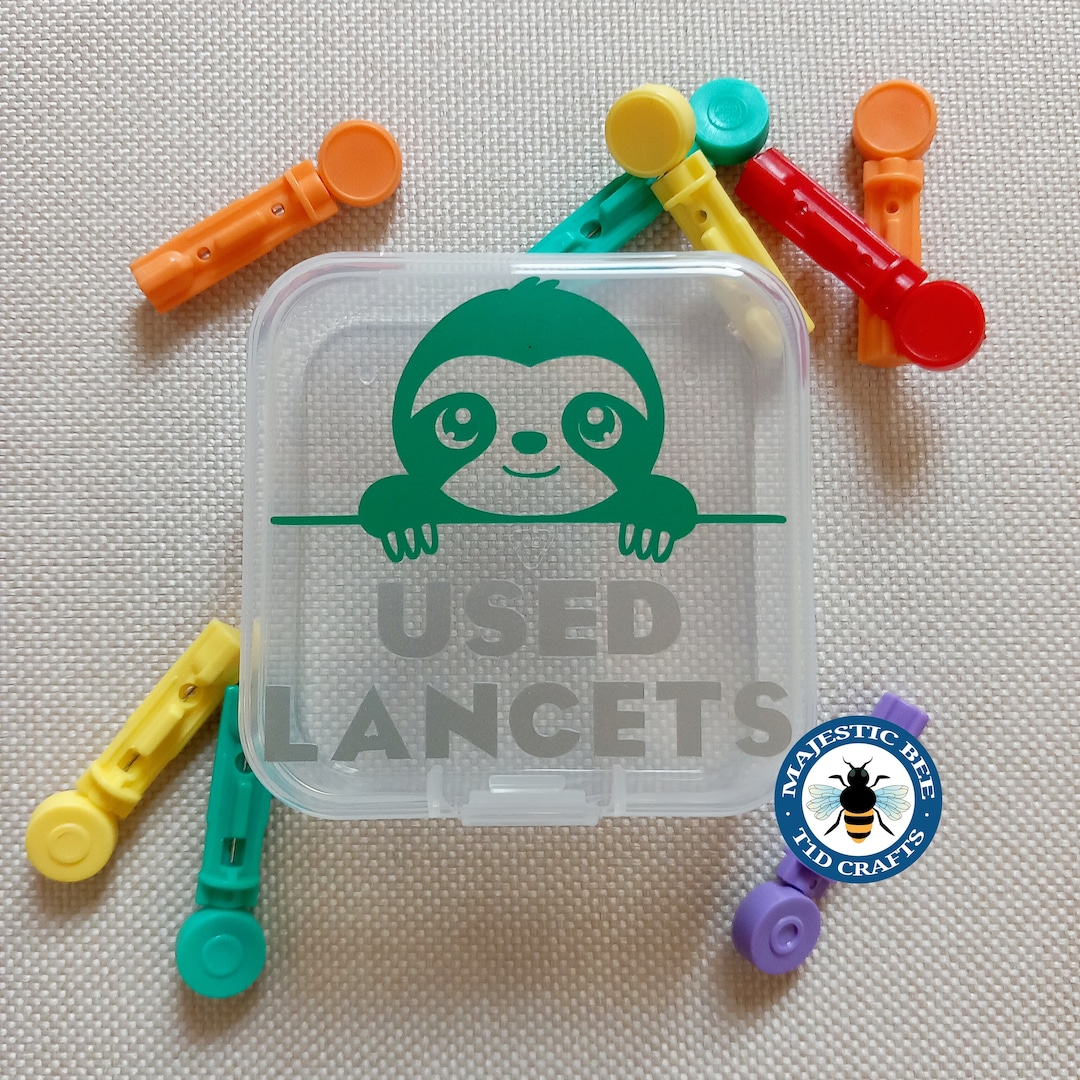 Diabetic Used Lancets Storage Small Container for Handbag/pocket/bag ...