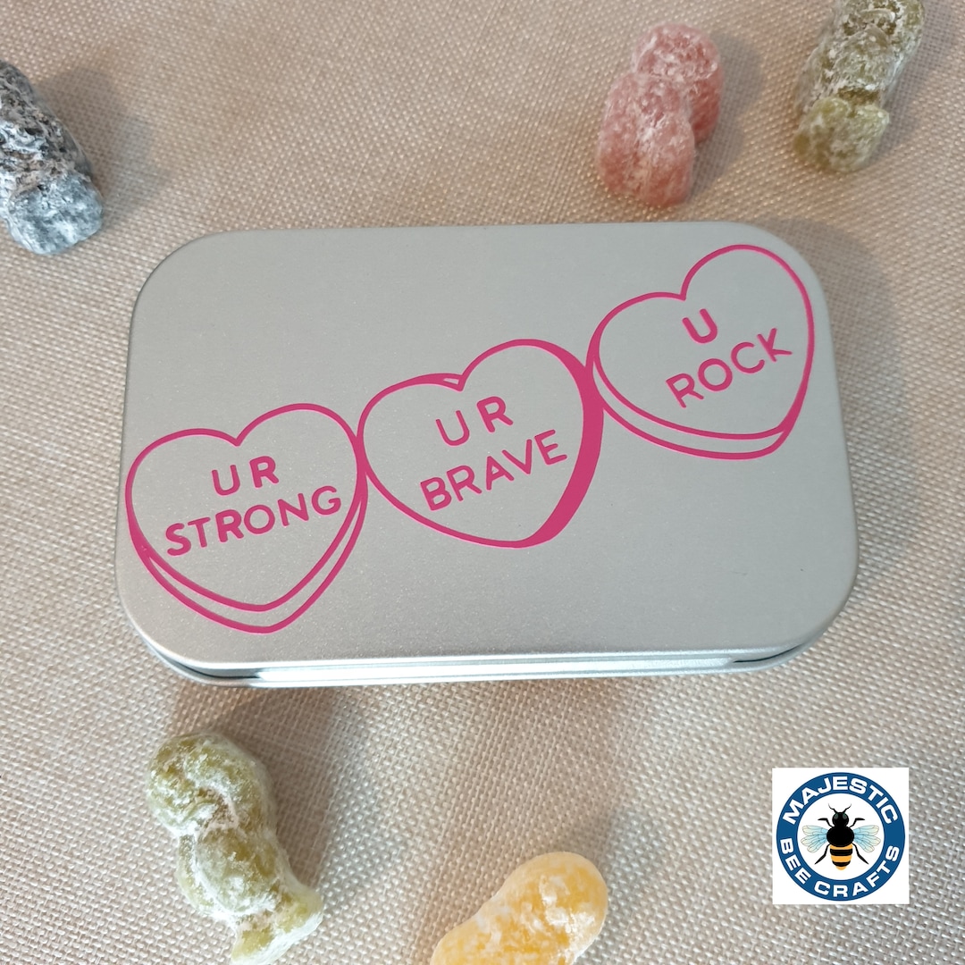 Diabetic Hypo Treat Tin: Portable Sweets Container With Hearts, Pocket ...