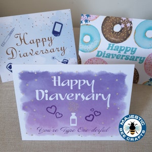 Happy Diaversary Card Design | Type 1 Diabetes | Diabetic Anniversary ...