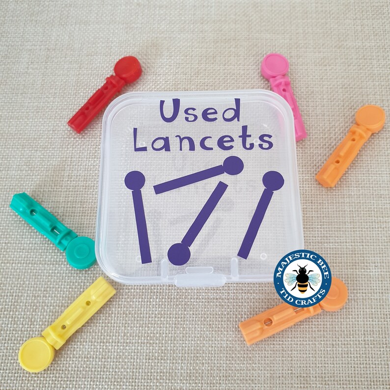 Diabetic Test Strip & Lancet Small Storage Containers: Pocket Travel ...