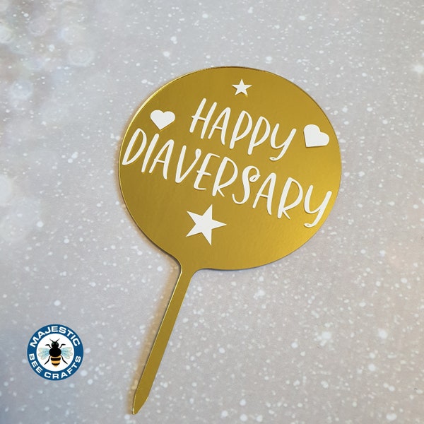 Happy Diaversary Cake Topper - Etsy