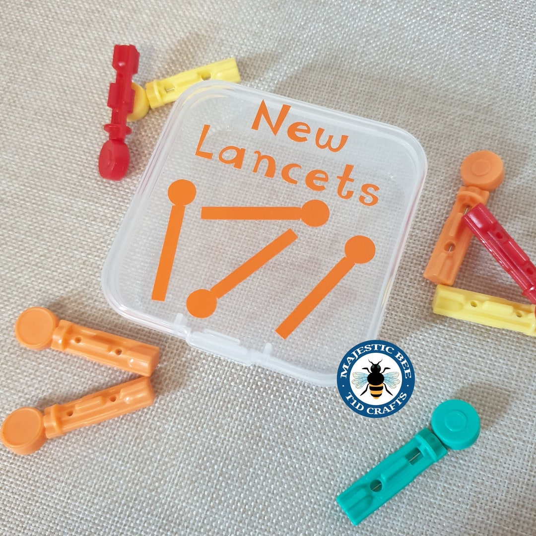 Diabetic New Lancets Storage Small Container for Handbag/pocket or Bag ...