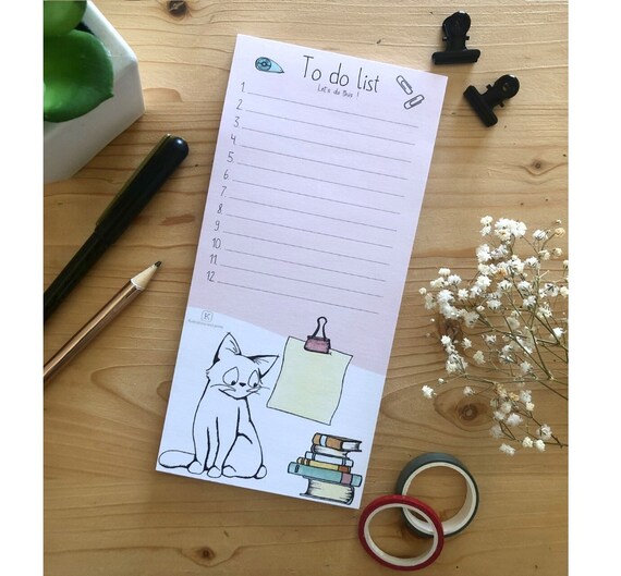 Bloc notes to do lists chat | Etsy