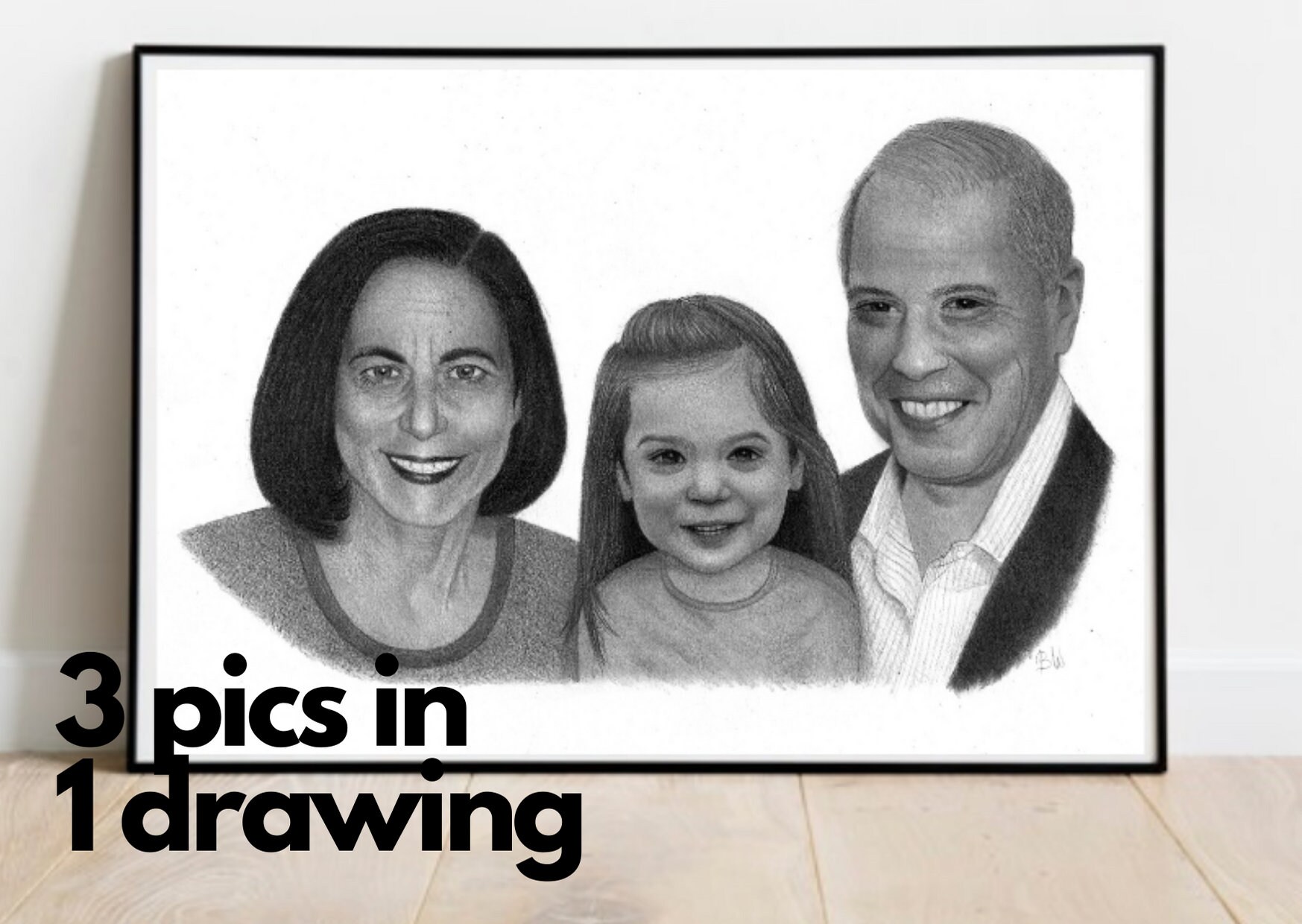 Custom Portrait Drawing From Photo / Custom Family Portrait - Etsy