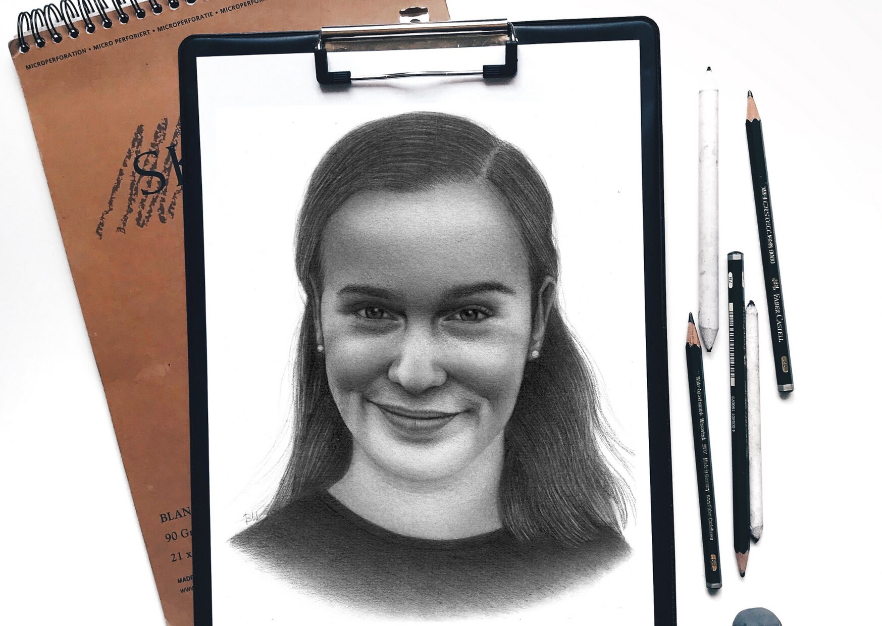 Custom Portrait Drawing From Photo / Custom Family Portrait Drawing ...