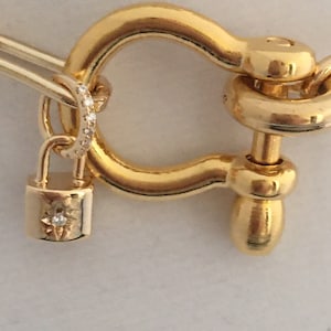 Shackle Choker Chain Necklace-carabiner Chain Necklace-shiny Gold Chain ...